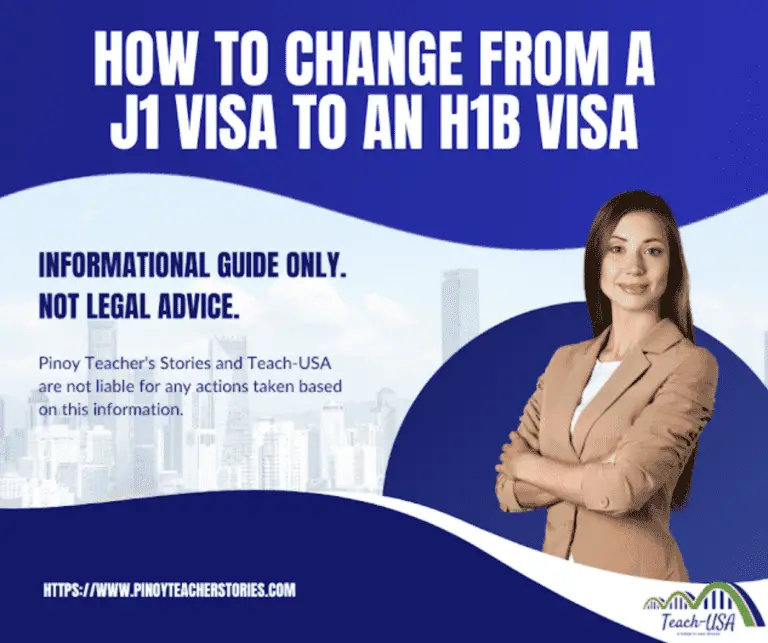 How to Change from a J1 Visa to an H1B Visa: What Teachers Need to Know Before Switching | Pinoy ...